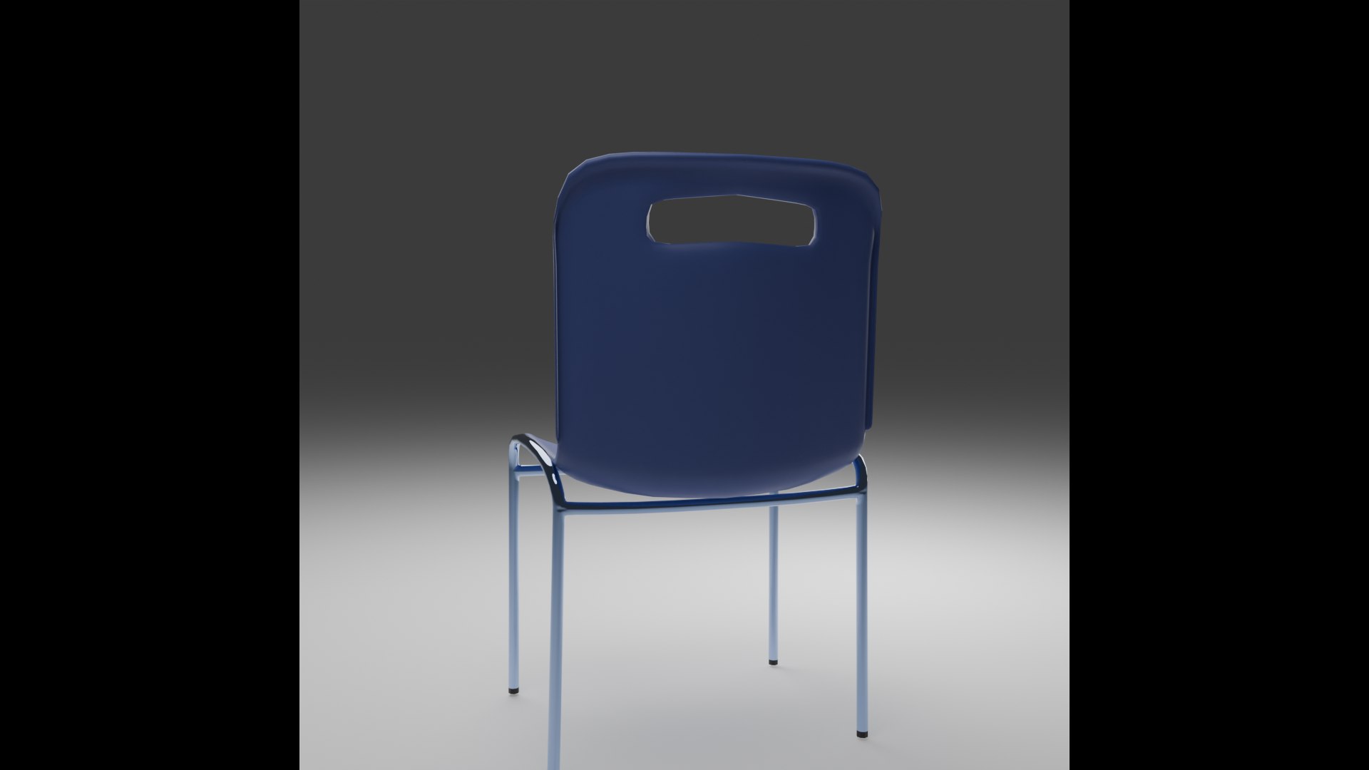 3D Simple Blue Plastic Chair - TurboSquid 2414125