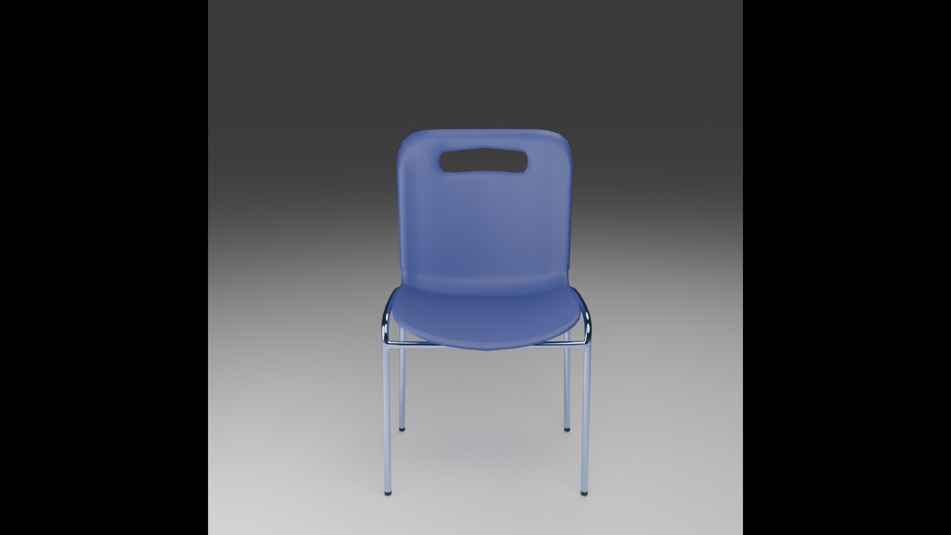 3D Simple Blue Plastic Chair - TurboSquid 2414125
