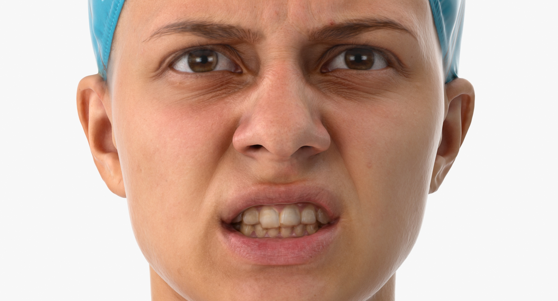 Penelope human head anger 3D model - TurboSquid 1697102