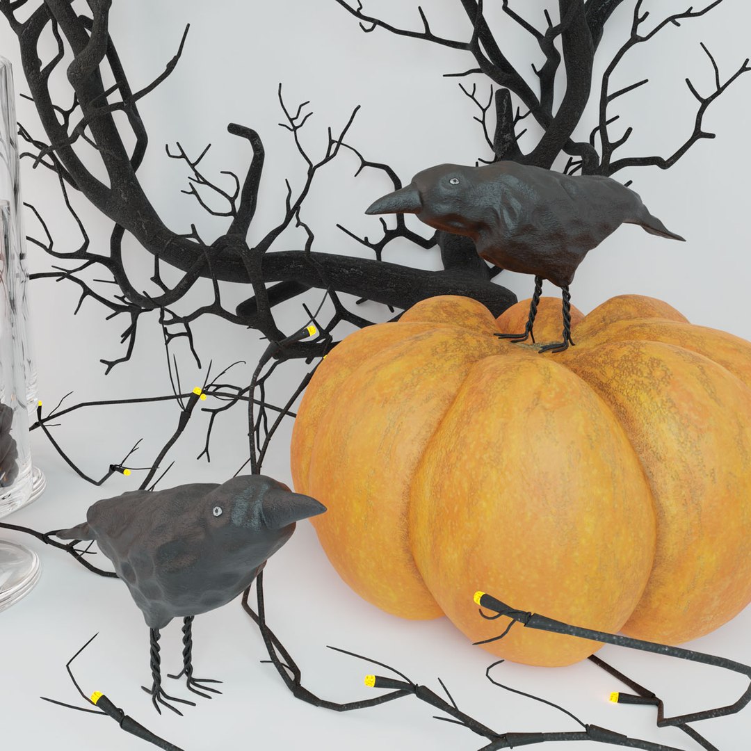 3D Model Halloween Decor Set - TurboSquid 1217603