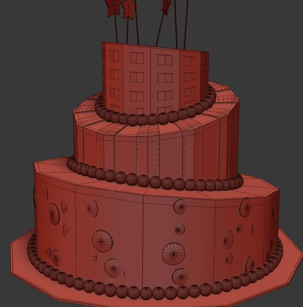 3d model party cake