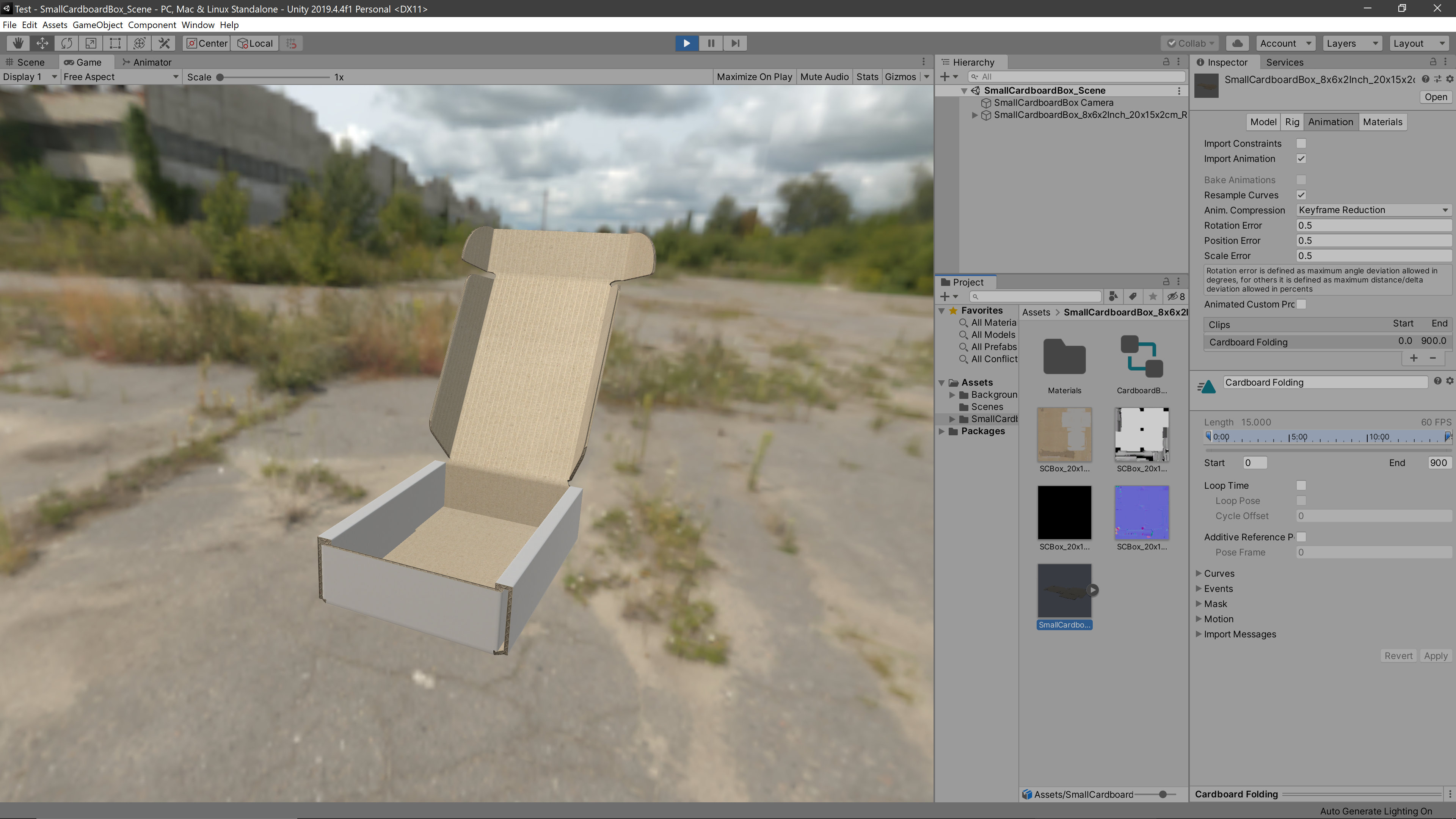 Small cardboard box animation 3D model - TurboSquid 1702076