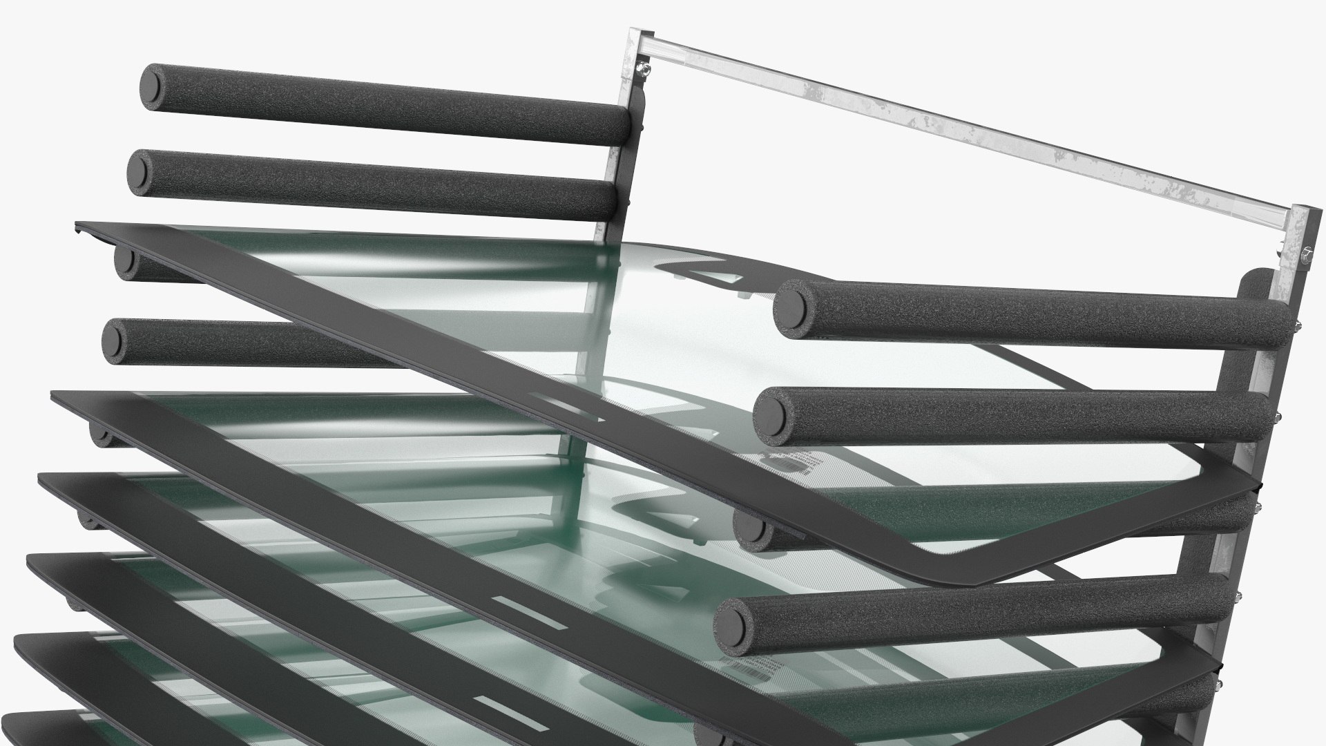 3D Rack With Auto Windshields Model - TurboSquid 2384797