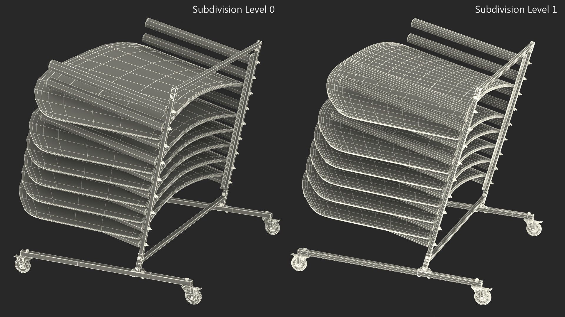 3D Rack With Auto Windshields Model - TurboSquid 2384797