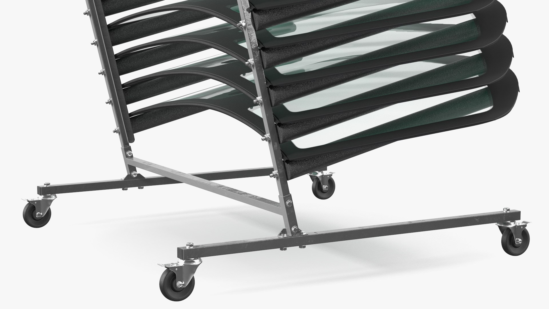 3D Rack With Auto Windshields Model - TurboSquid 2384797