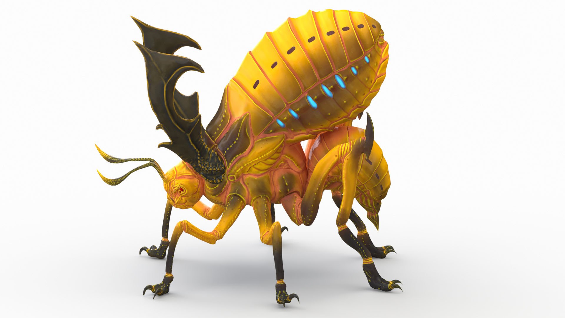 3D 3D Yellow Creature Model - TurboSquid 1951898