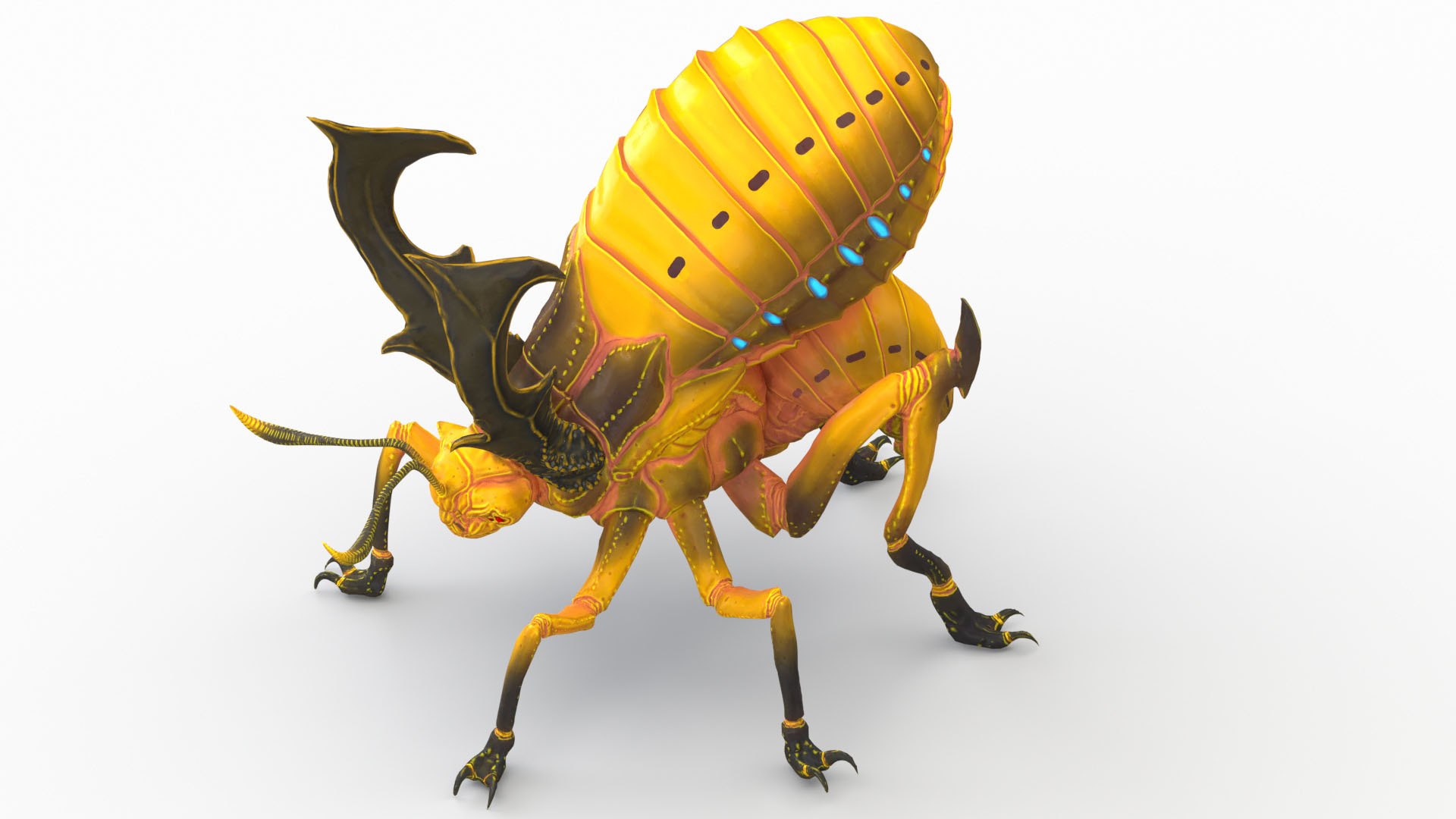 3D 3D Yellow Creature Model - TurboSquid 1951898