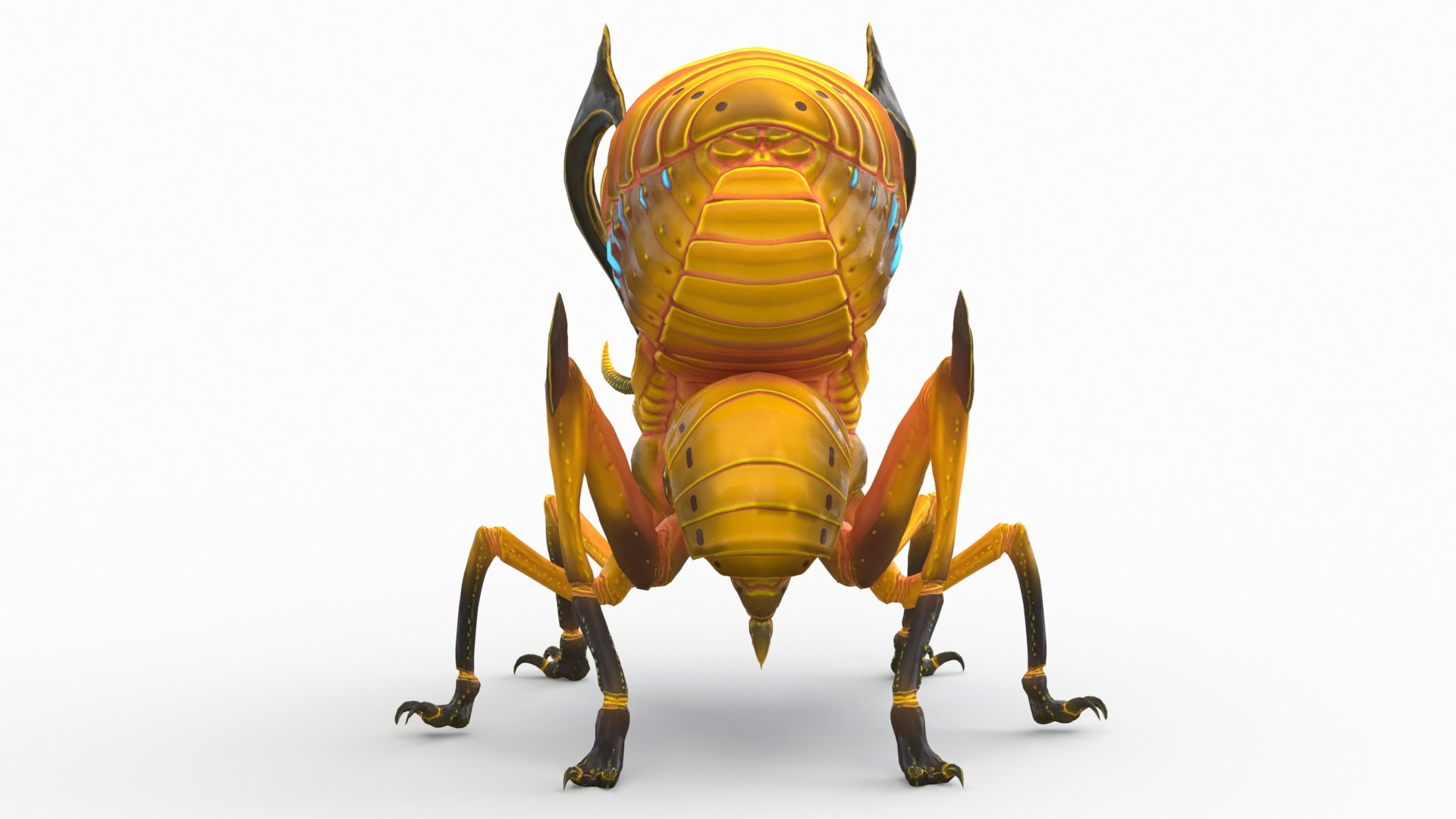 3D 3D Yellow Creature Model - TurboSquid 1951898