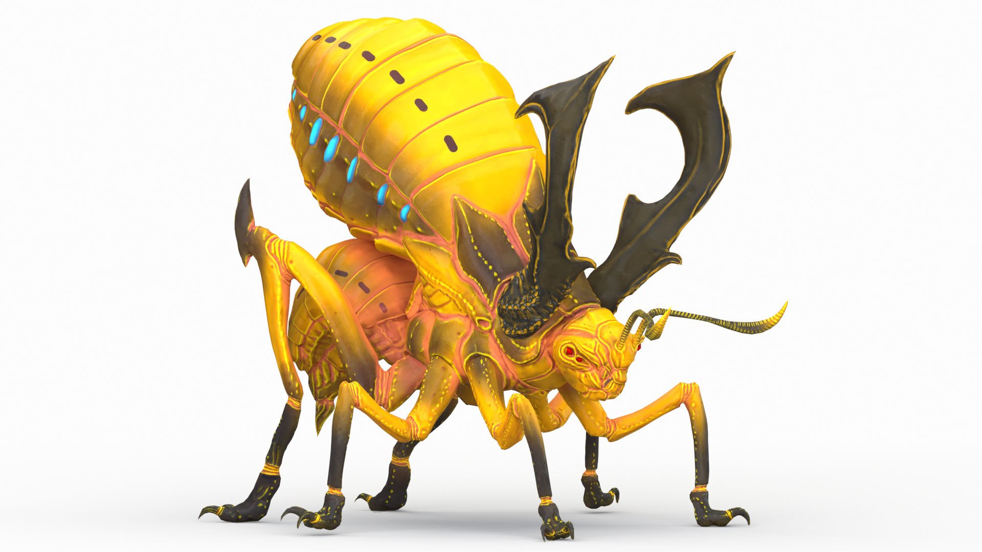 3D 3D Yellow Creature Model - TurboSquid 1951898