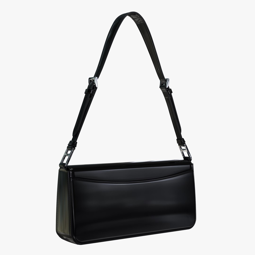 Prada Brushed Leather Femme Bag Black model - TurboSquid 1861388