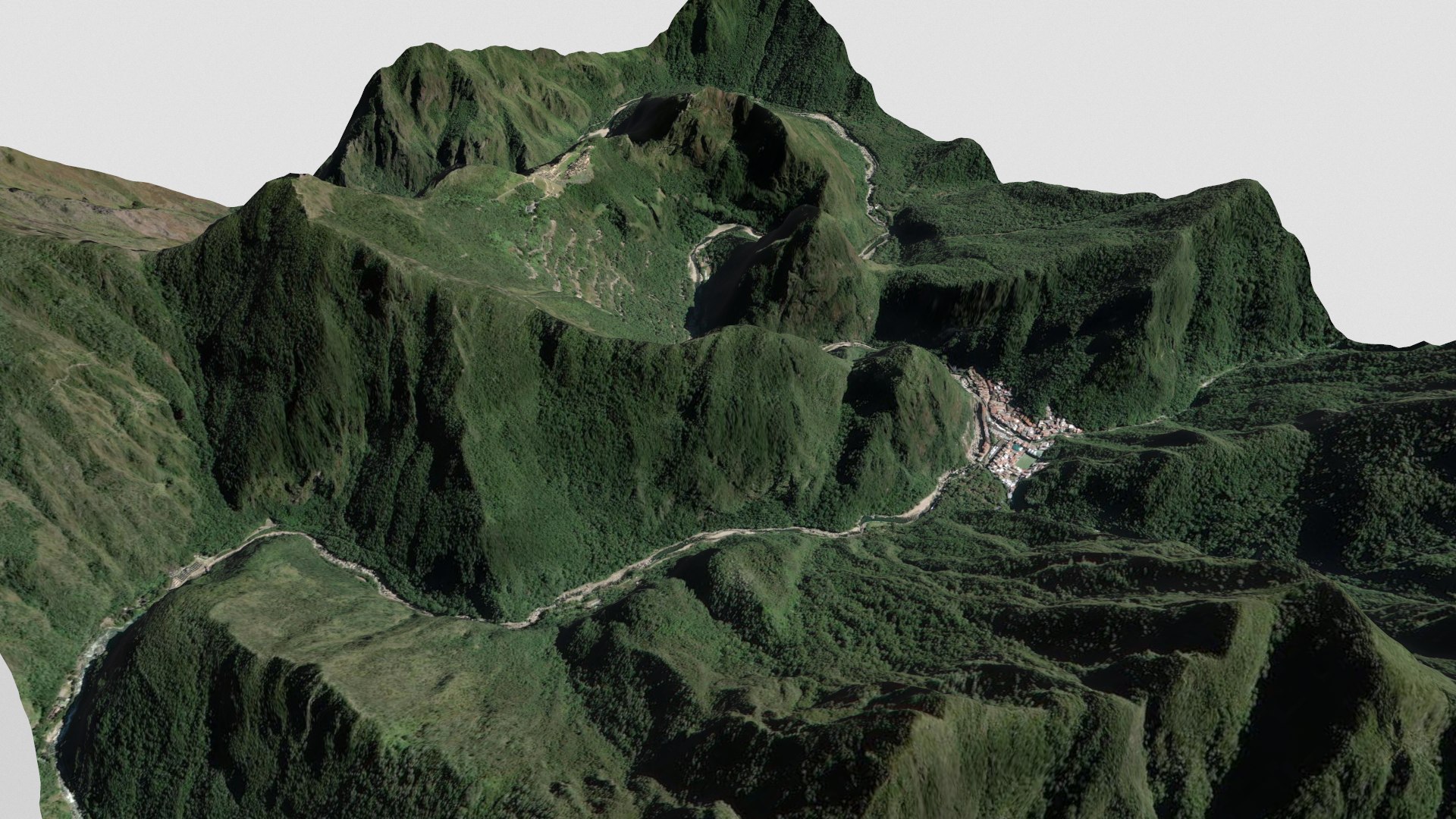 3D Model Mountain Landscape Machu Picchu Peru - TurboSquid 1930088