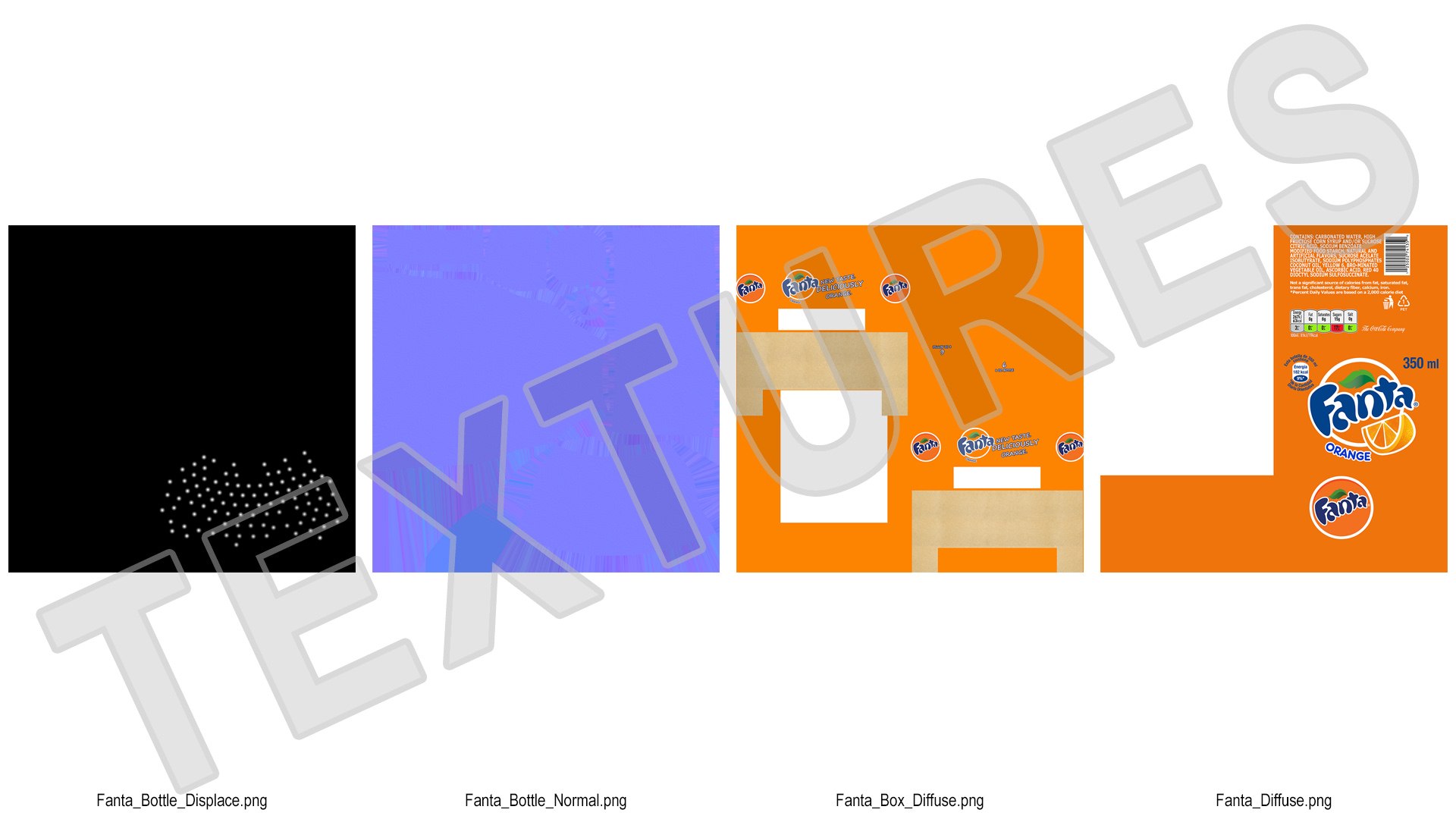 Fanta bottle package 3D model - TurboSquid 1451111