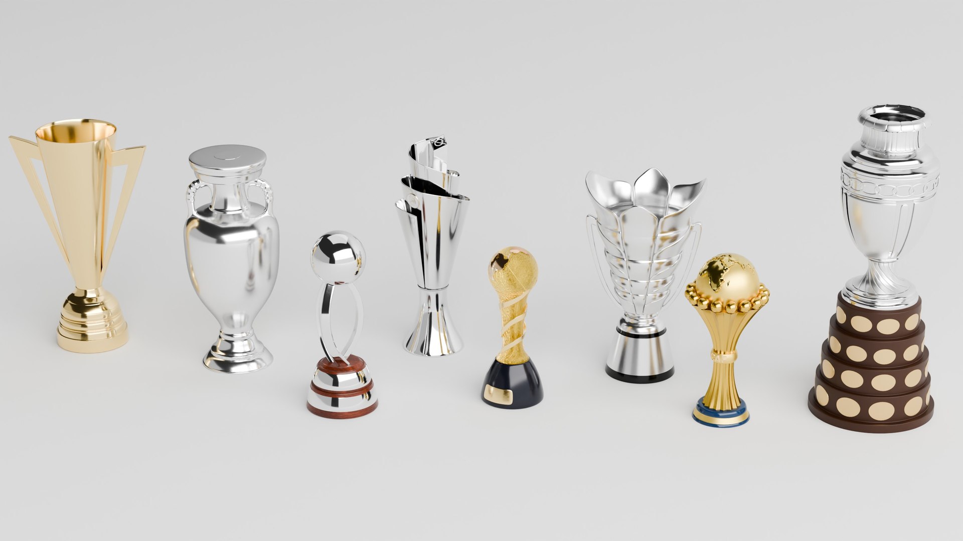 National Football Trophies Collection 3D - TurboSquid 2533907