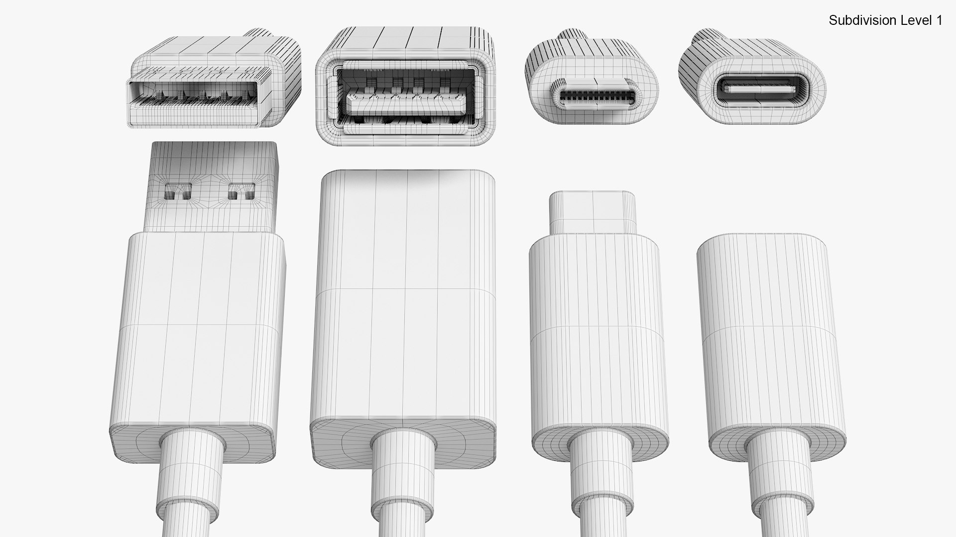 USB Plugs V2 3D Model - TurboSquid 2265471