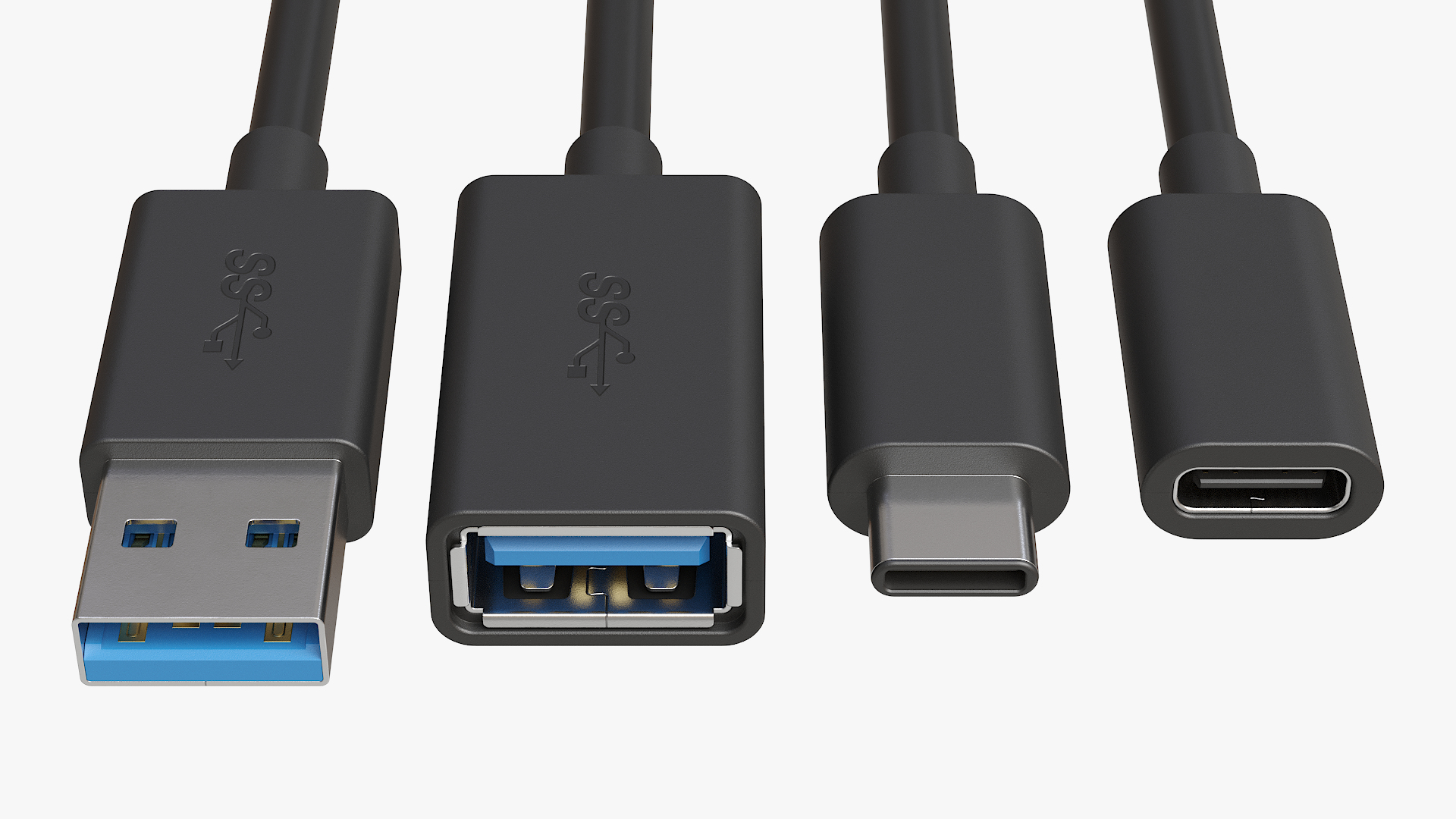 USB Plugs V2 3D Model - TurboSquid 2265471