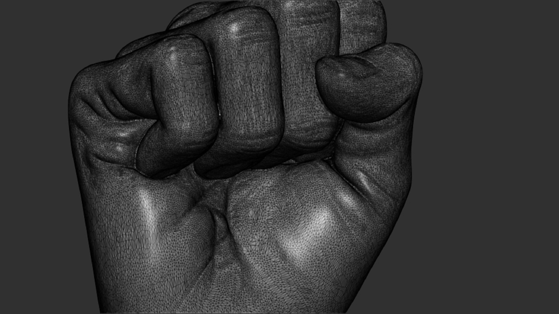 Hand punch posture model - TurboSquid 1729135