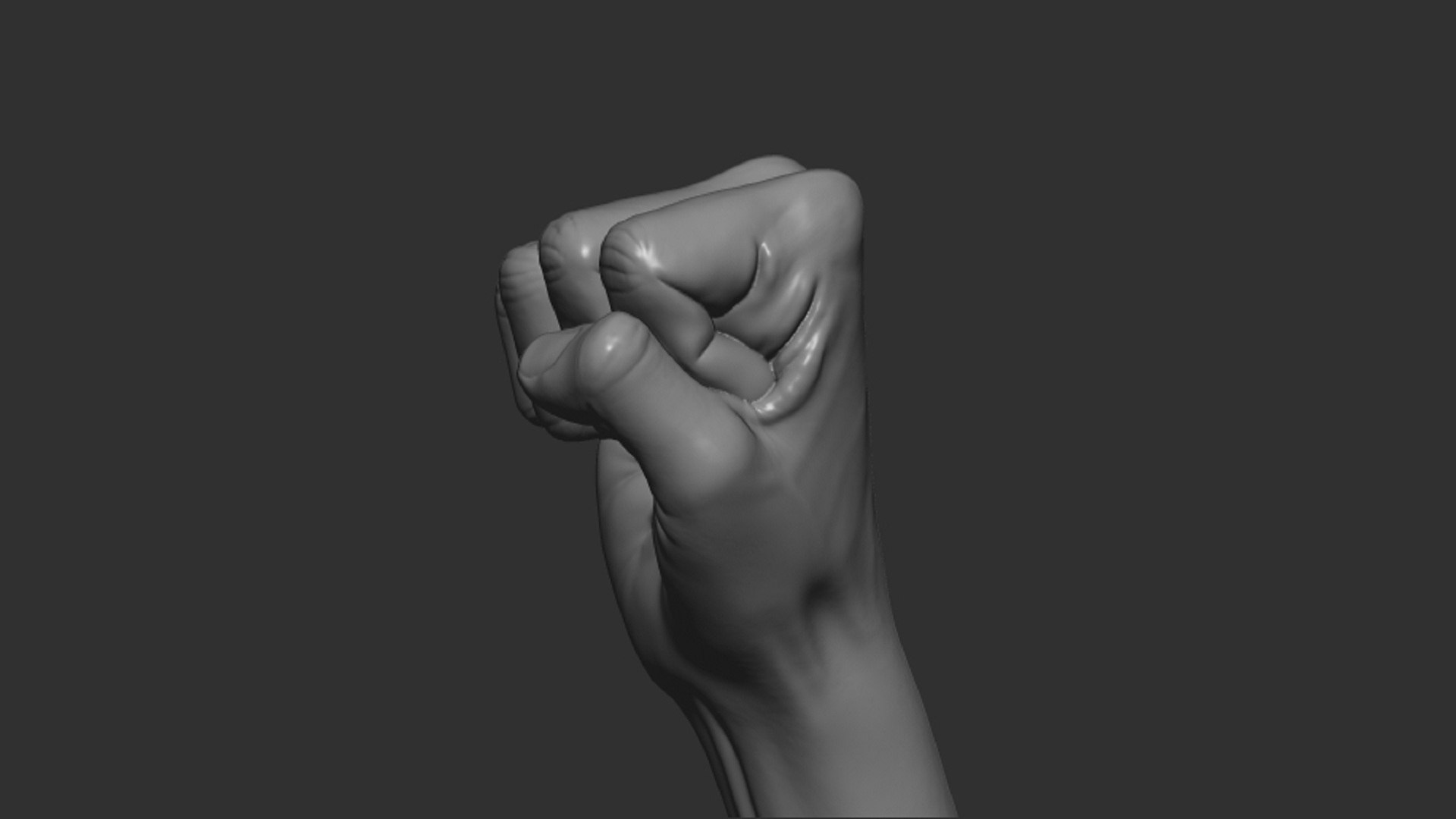 Hand Punch Posture Model - TurboSquid 1729135