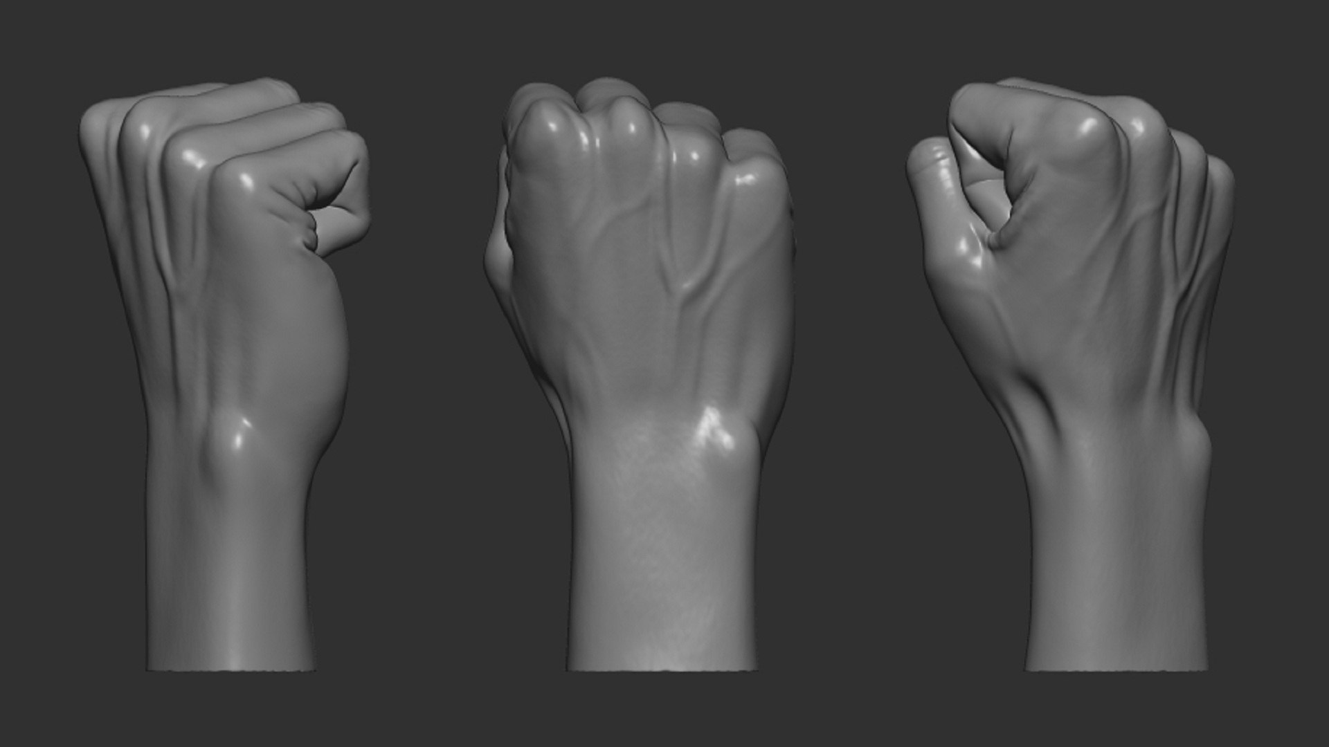 Hand Punch Posture Model - TurboSquid 1729135