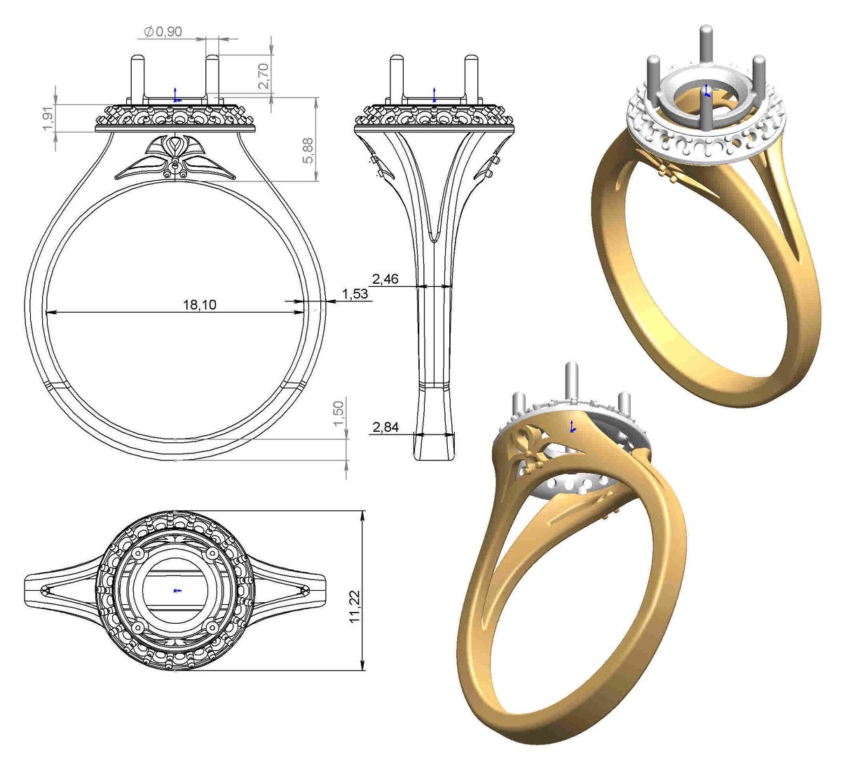 3d Ring Model