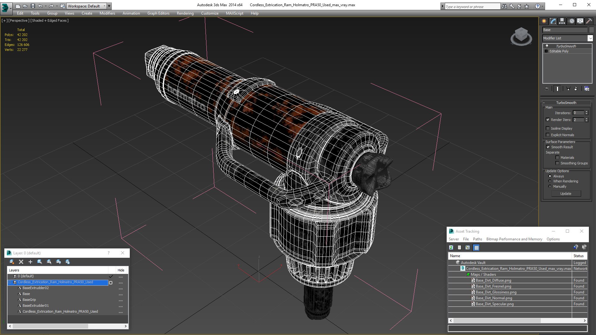 Cordless Extrication Ram Holmatro PRA50 Used 3D Model - TurboSquid 1980922