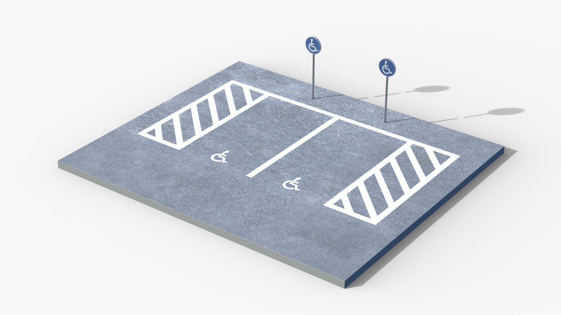 Handicapped Parking 3D - TurboSquid 2106361
