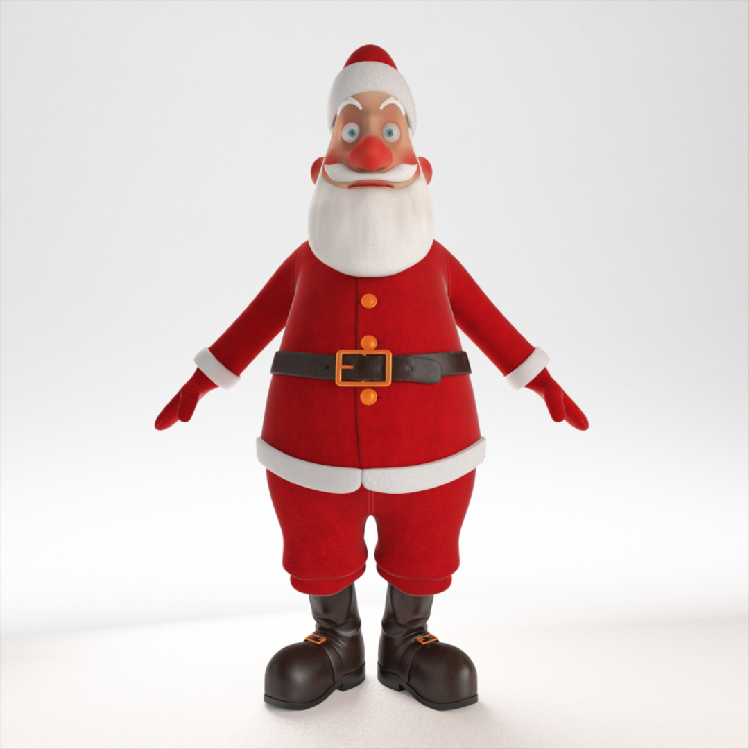3d Model Santa Claus Cartoon Character
