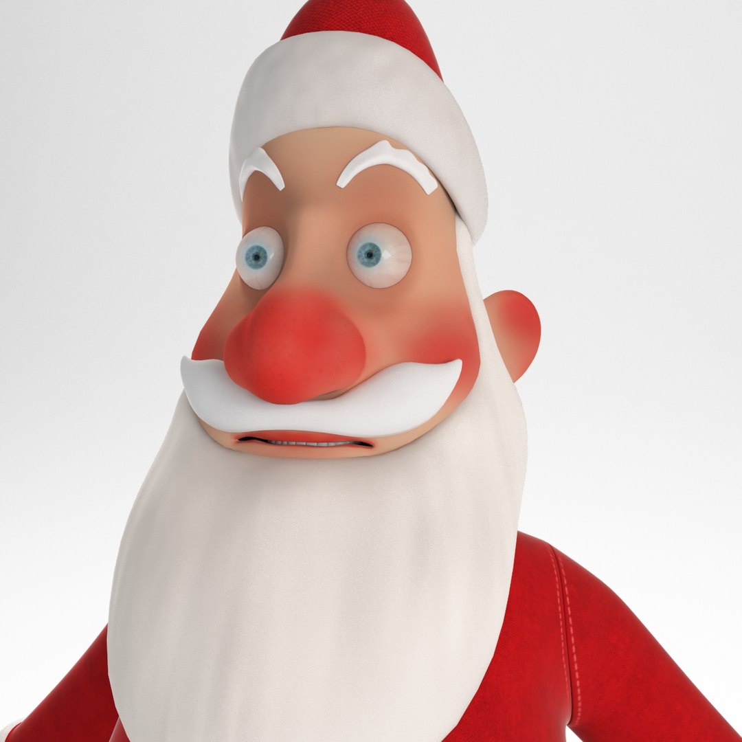 3d Model Santa Claus Cartoon Character