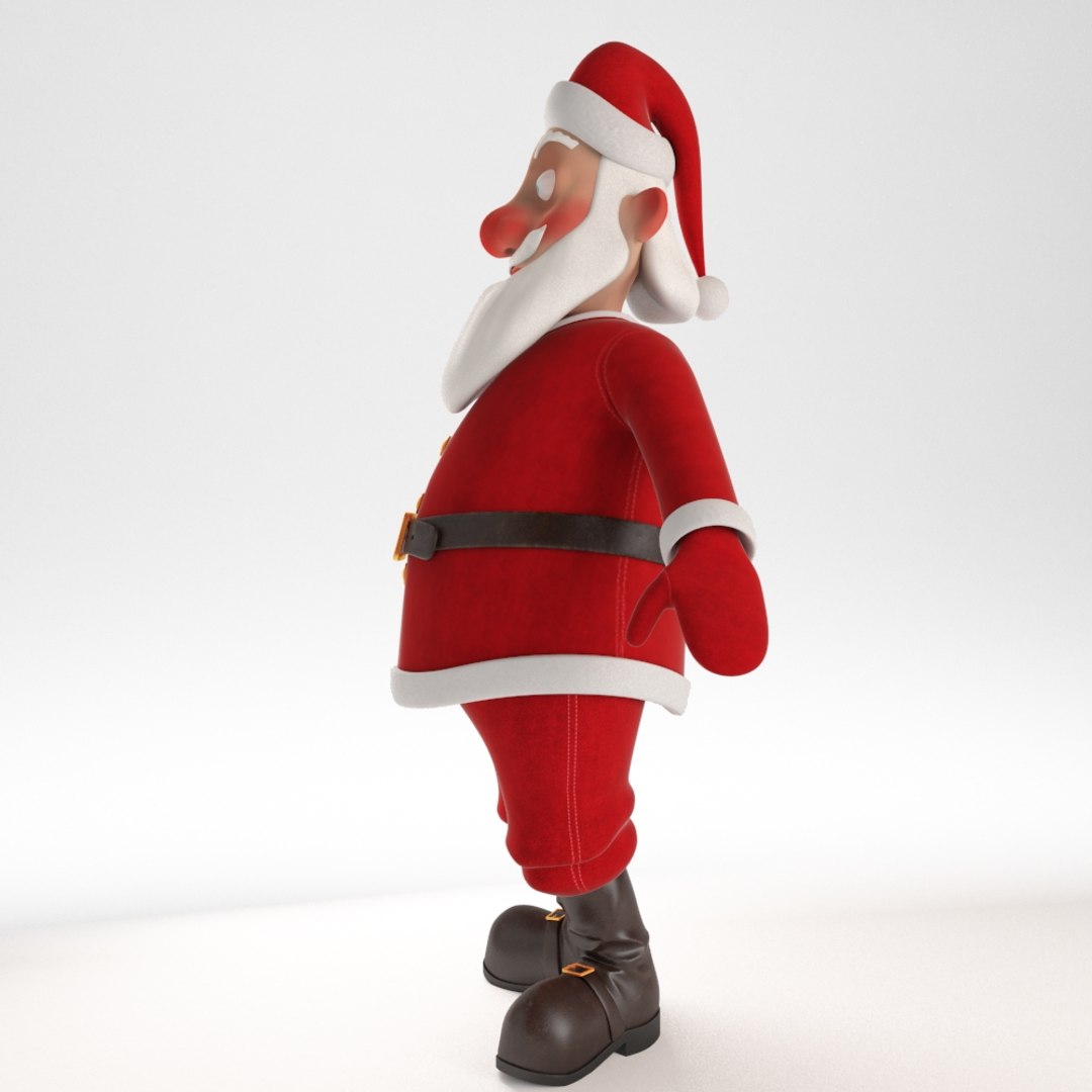 3d Model Santa Claus Cartoon Character