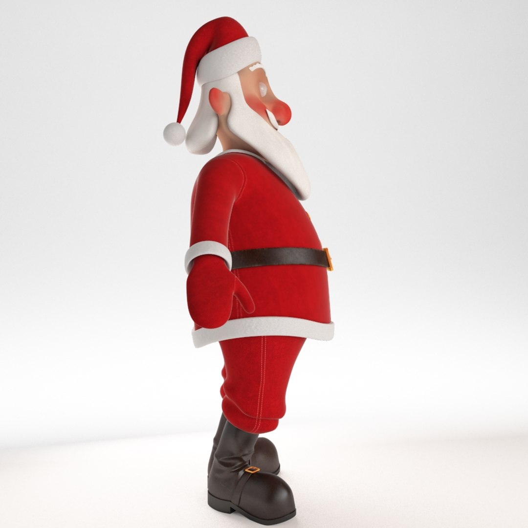 3d Model Santa Claus Cartoon Character
