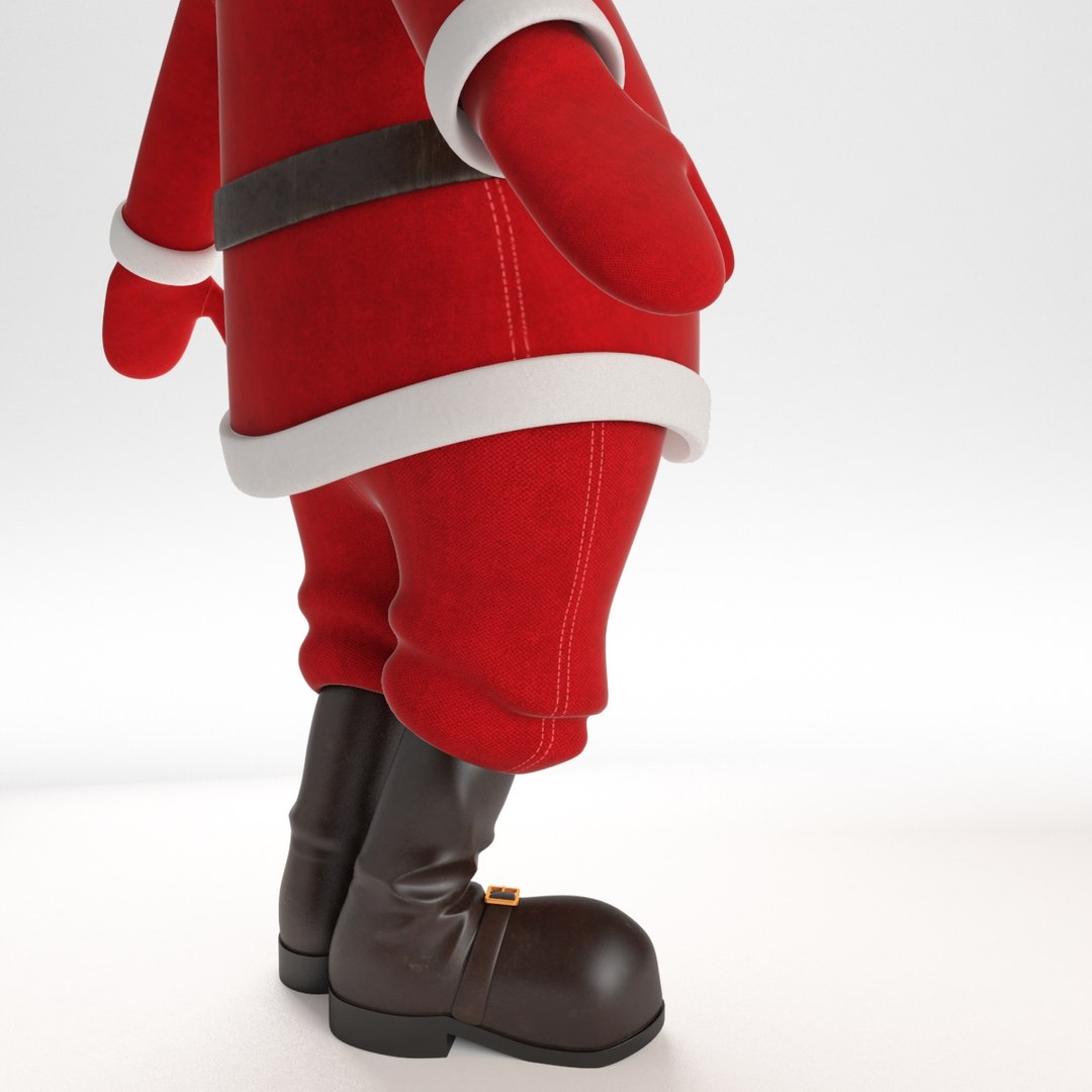 3d Model Santa Claus Cartoon Character