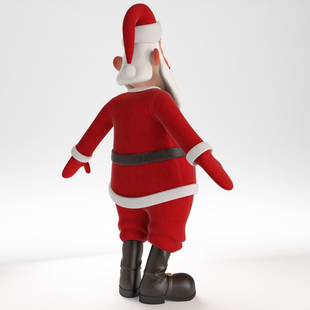 3d Model Santa Claus Cartoon Character