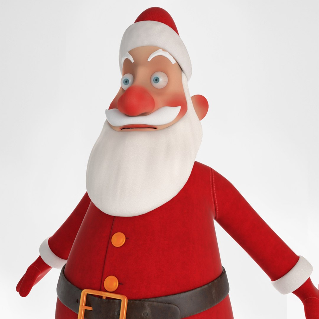 3d model santa claus cartoon character
