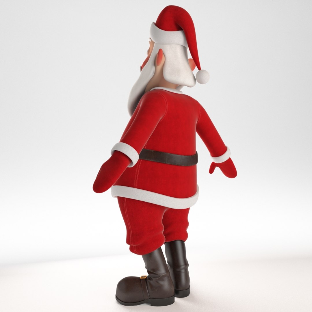 3d Model Santa Claus Cartoon Character