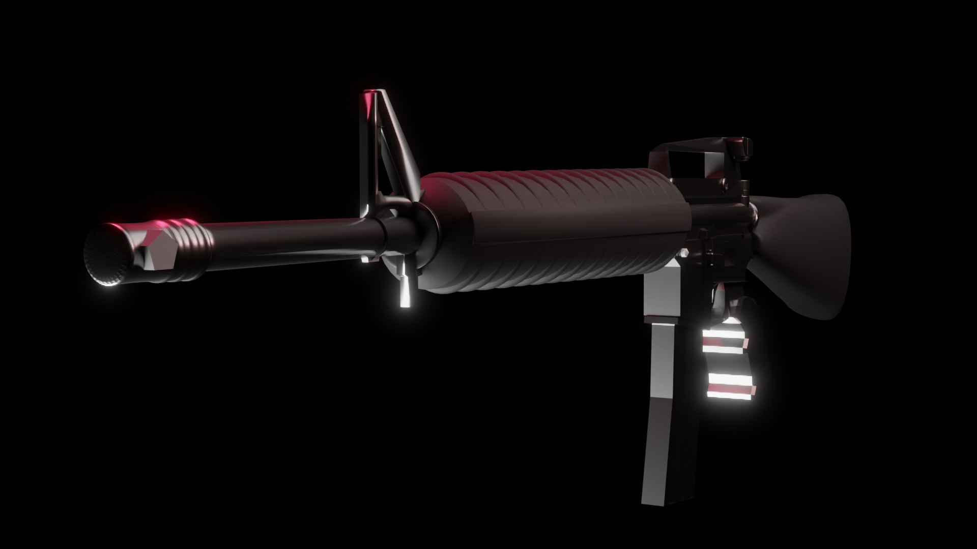 3D AR-15 Assault Rifle - Medium Poly Model - TurboSquid 1912349