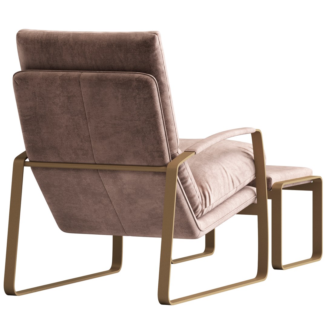 3D Bella Casa Fagan Suede Lounger model - TurboSquid 2165648