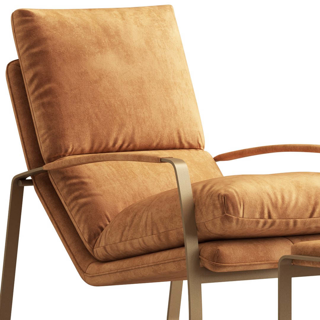 3D Bella Casa Fagan Suede Lounger model - TurboSquid 2165648