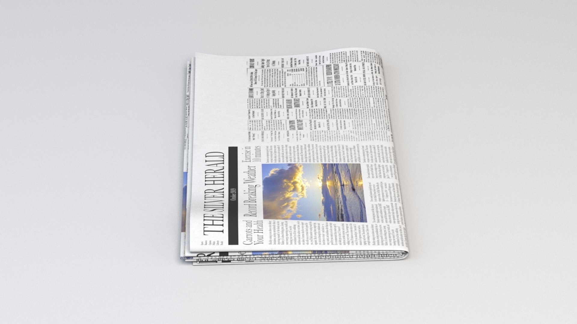 3D Paper Newspaper Fold - TurboSquid 1581361
