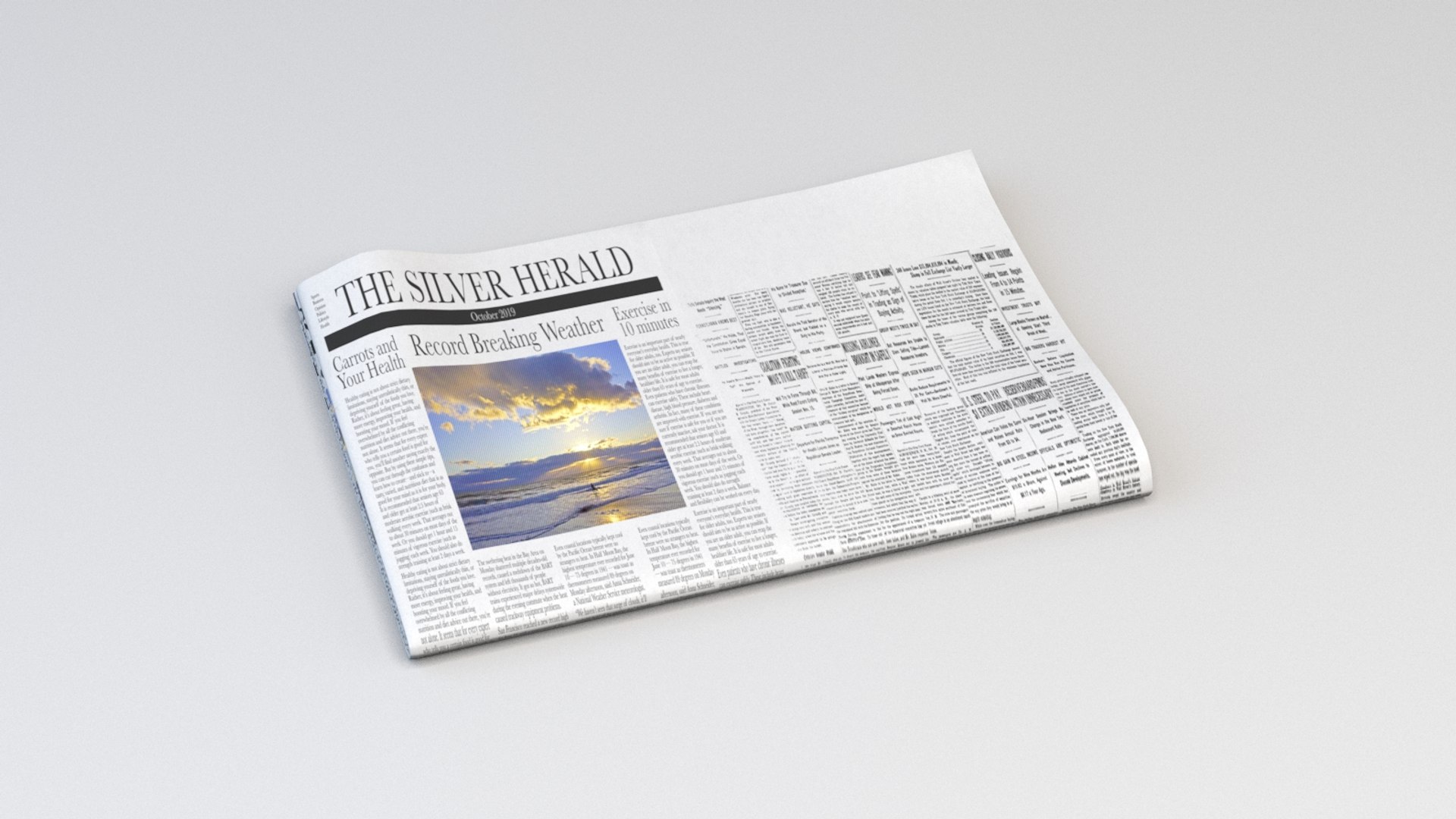 3D Paper Newspaper Fold - TurboSquid 1581361