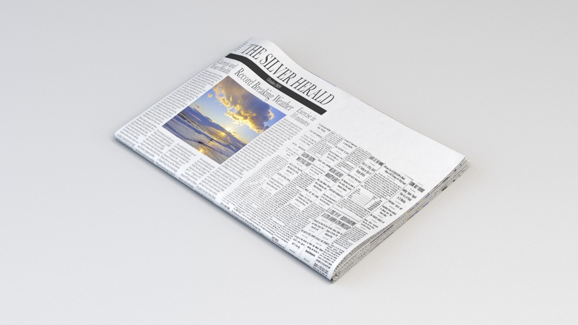 3D Paper Newspaper Fold - TurboSquid 1581361