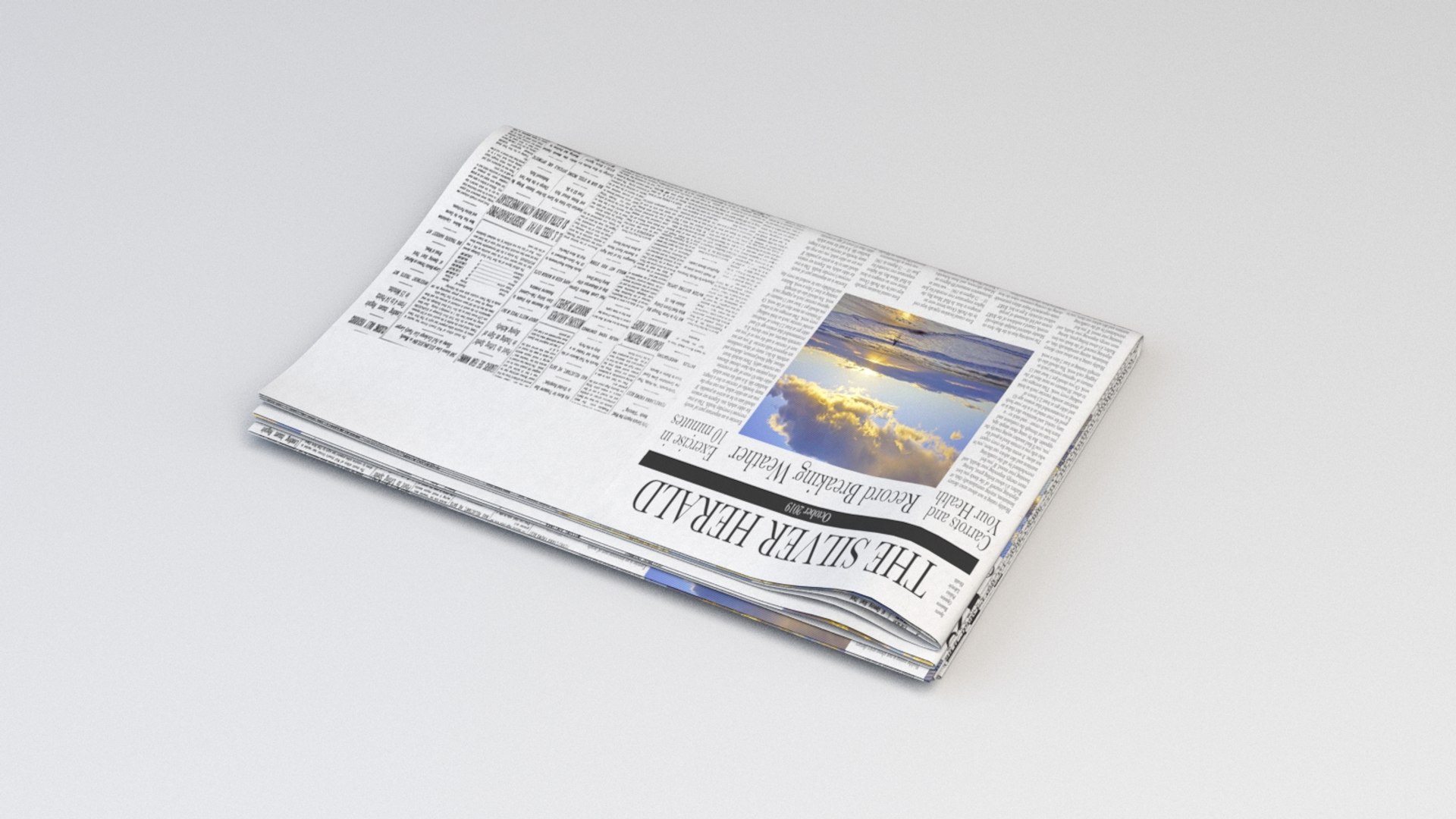 3D Paper Newspaper Fold - TurboSquid 1581361