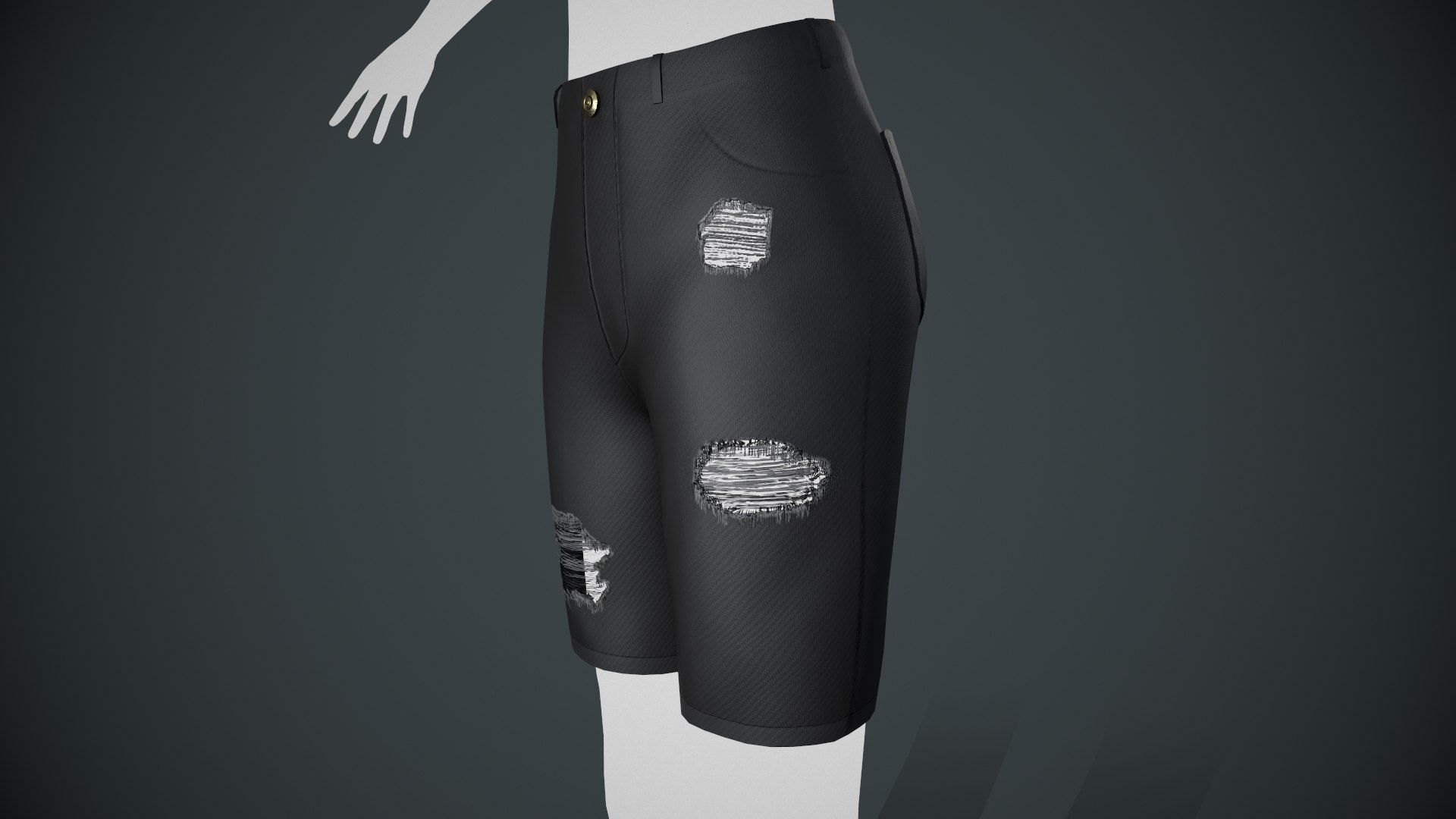 3D Black Shorts Style 4 - TurboSquid 1986893