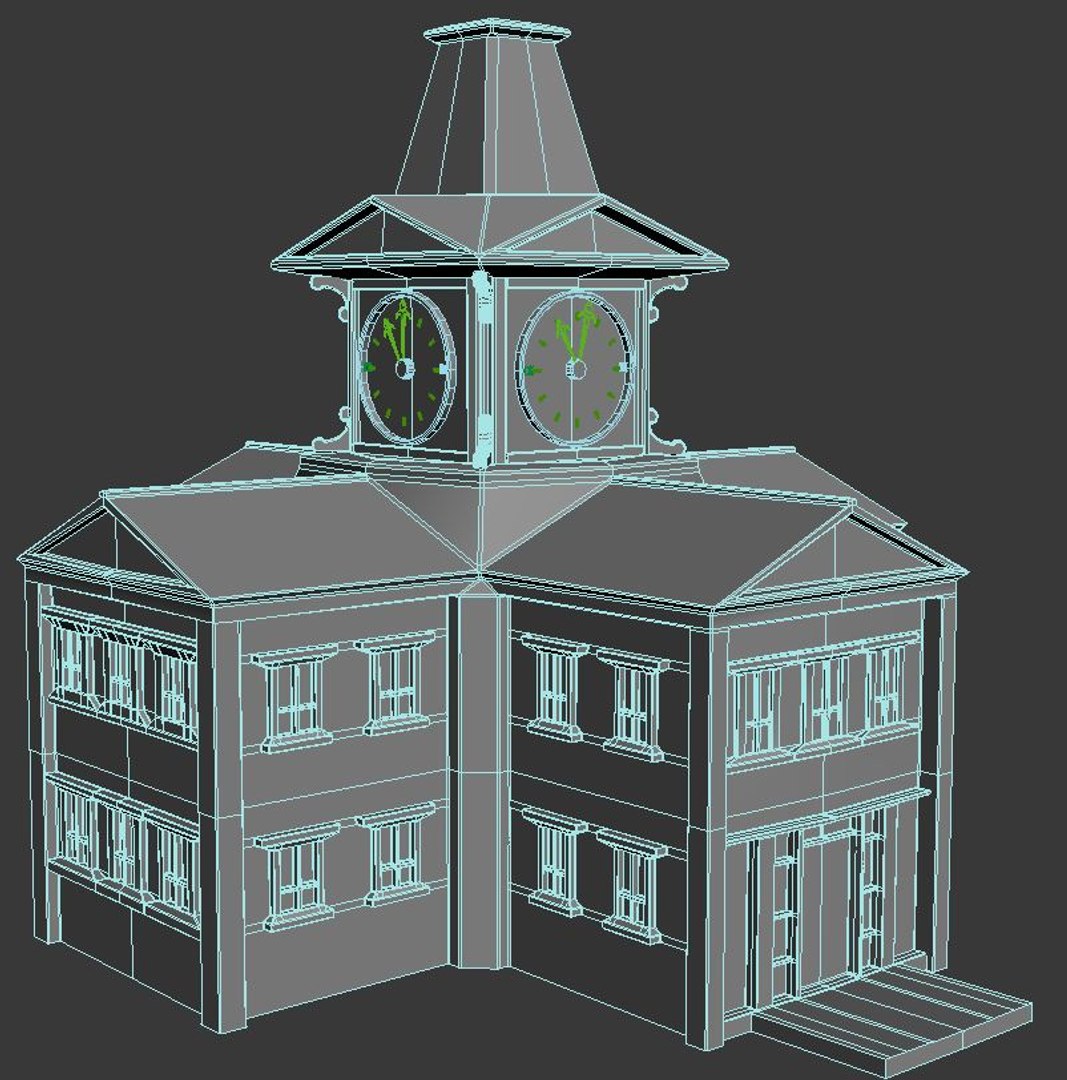 7 Building Ghost Town 3d Model