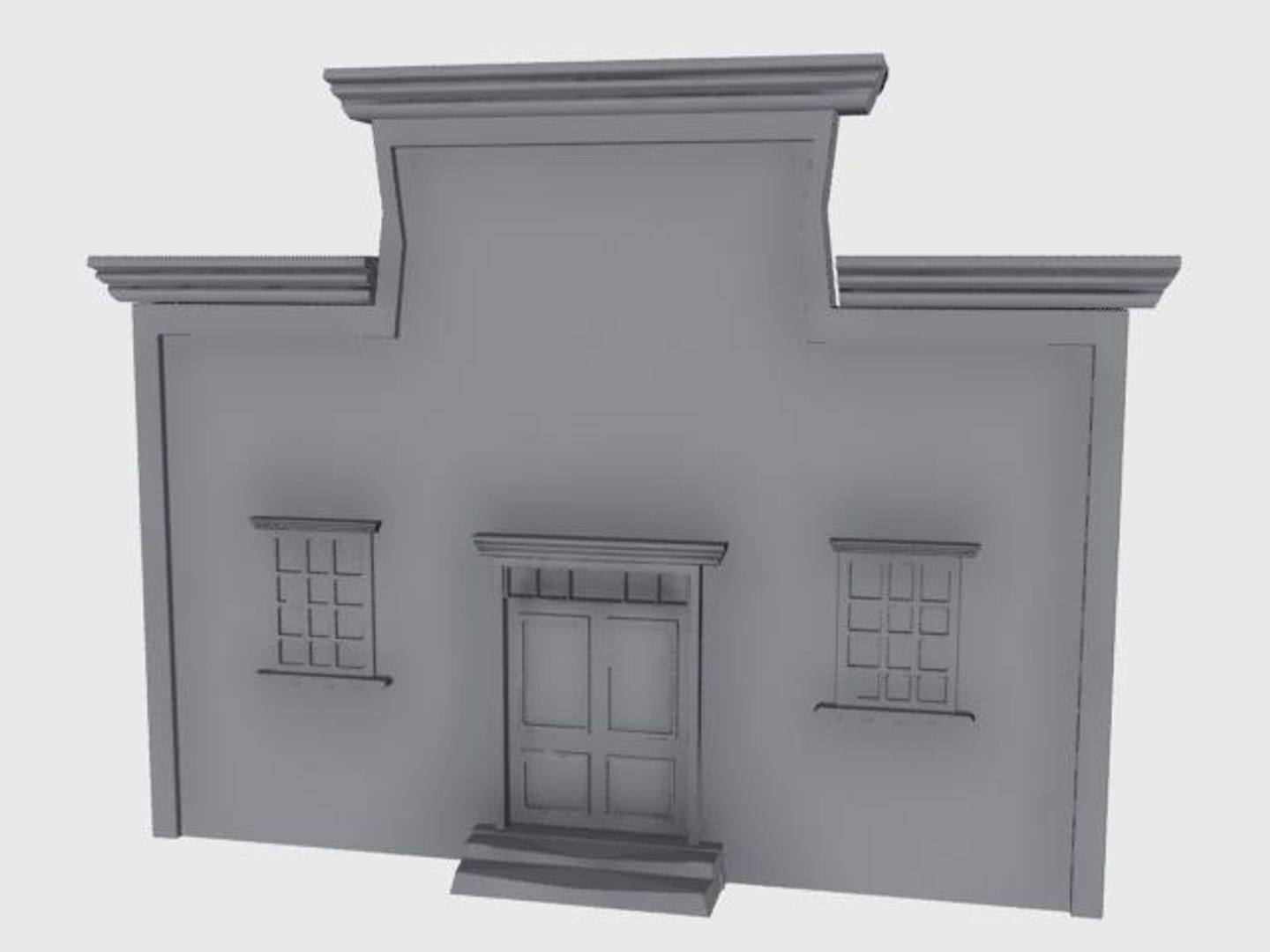 7 Building Ghost Town 3d Model