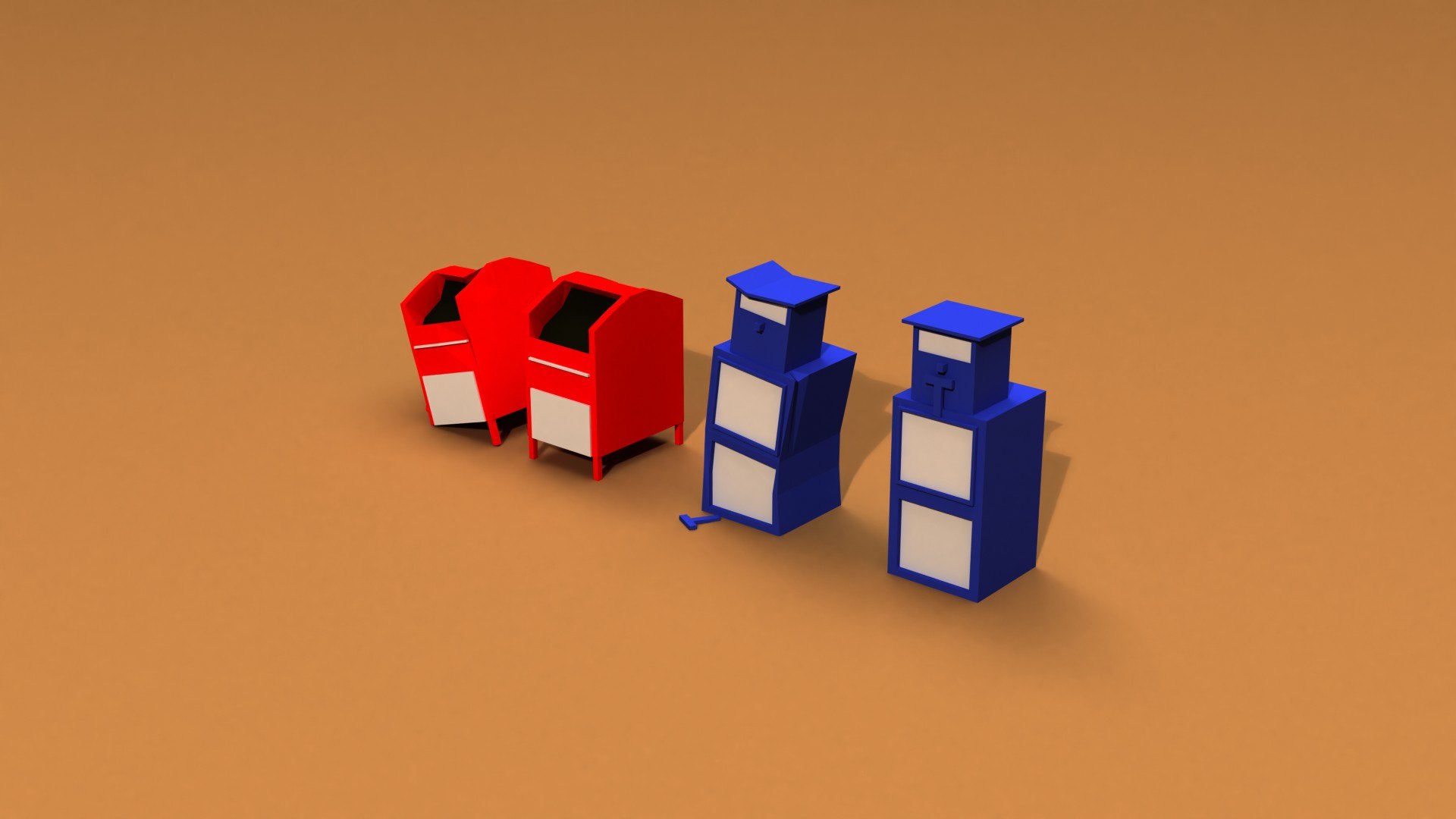 3D newspaper machine mail box - TurboSquid 1626462