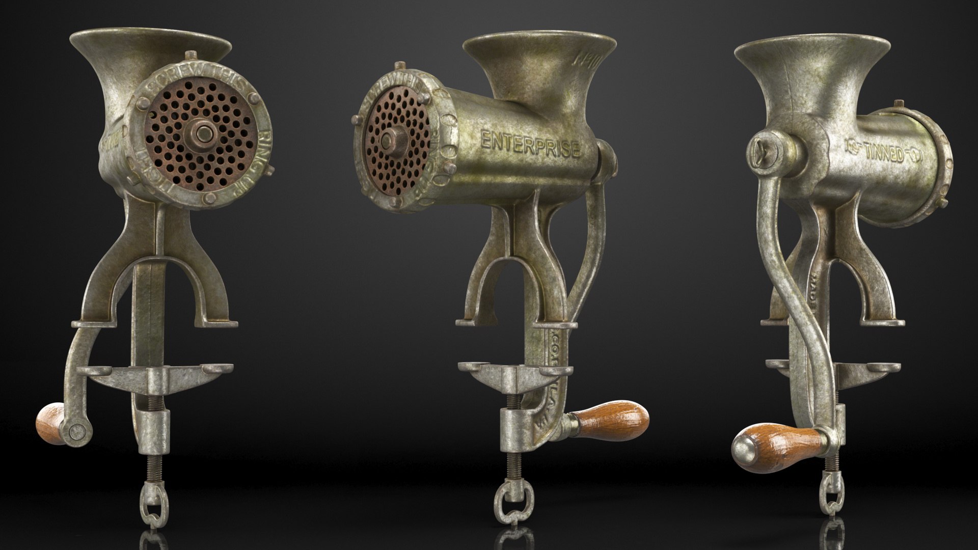 3D Antique Meat Grinder Model - TurboSquid 1875979
