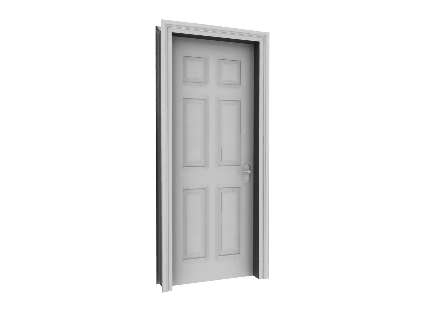 maya internal panelled door