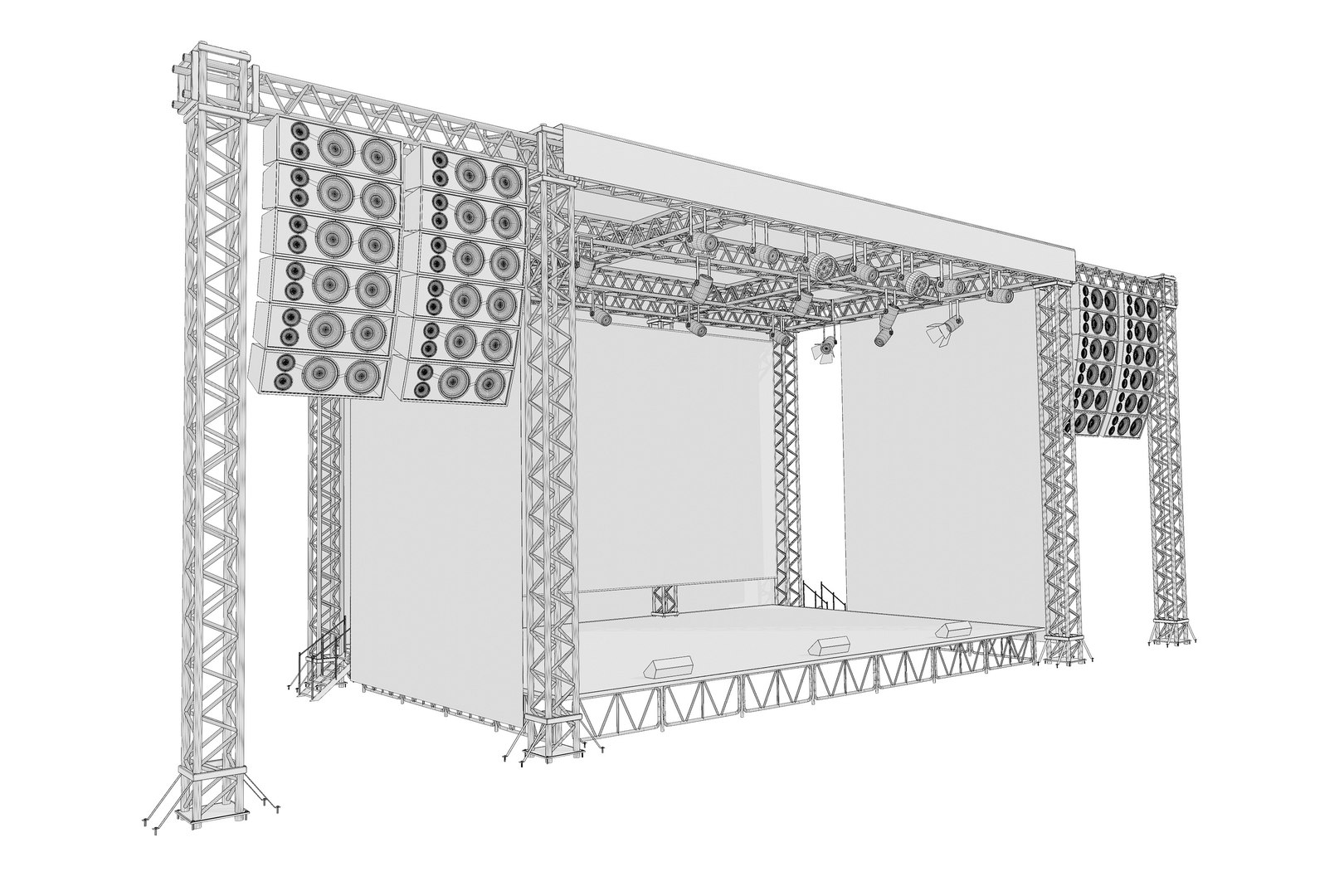 3D Concert Stage 02 - TurboSquid 2246797