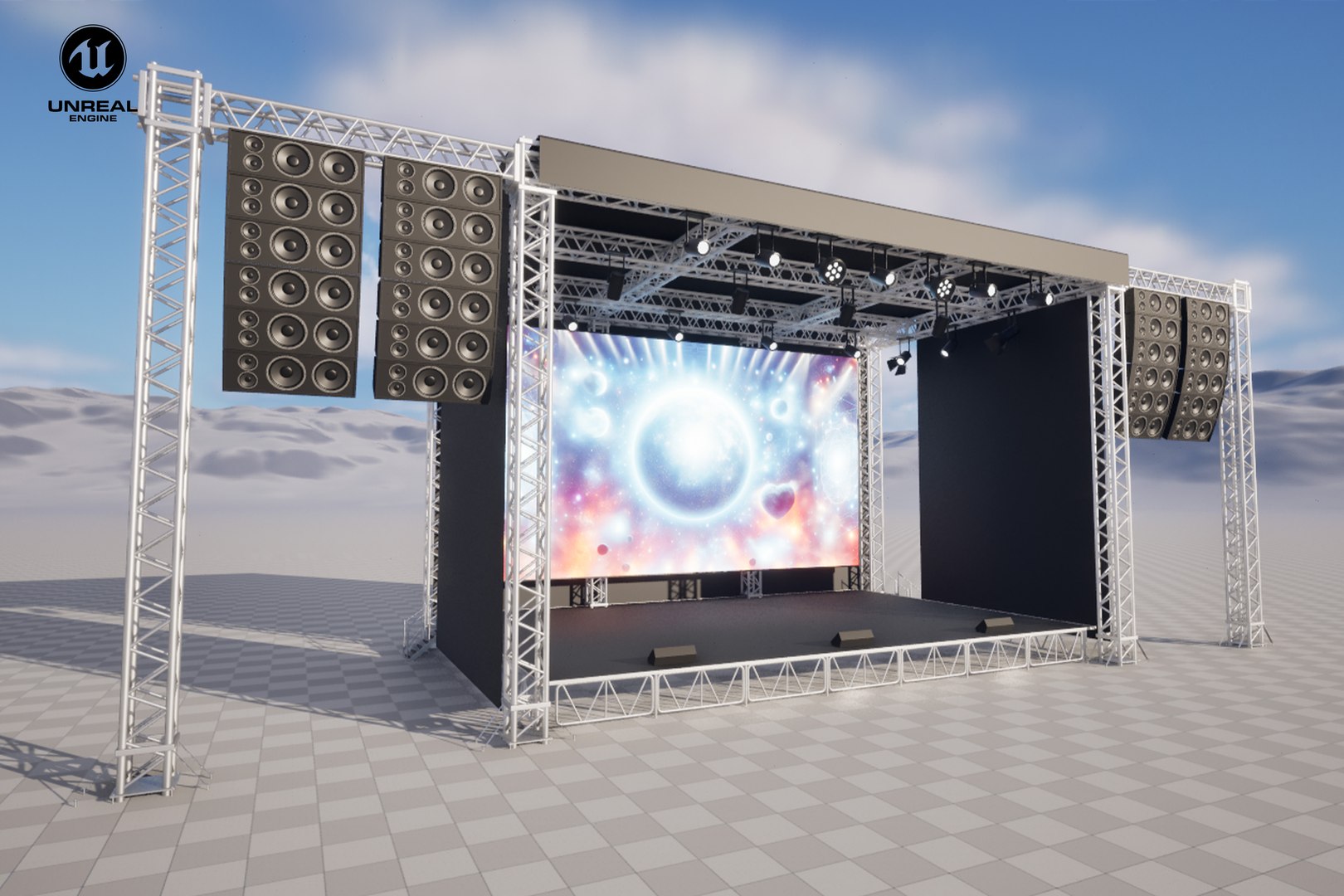 3D Concert Stage 02 - TurboSquid 2246797