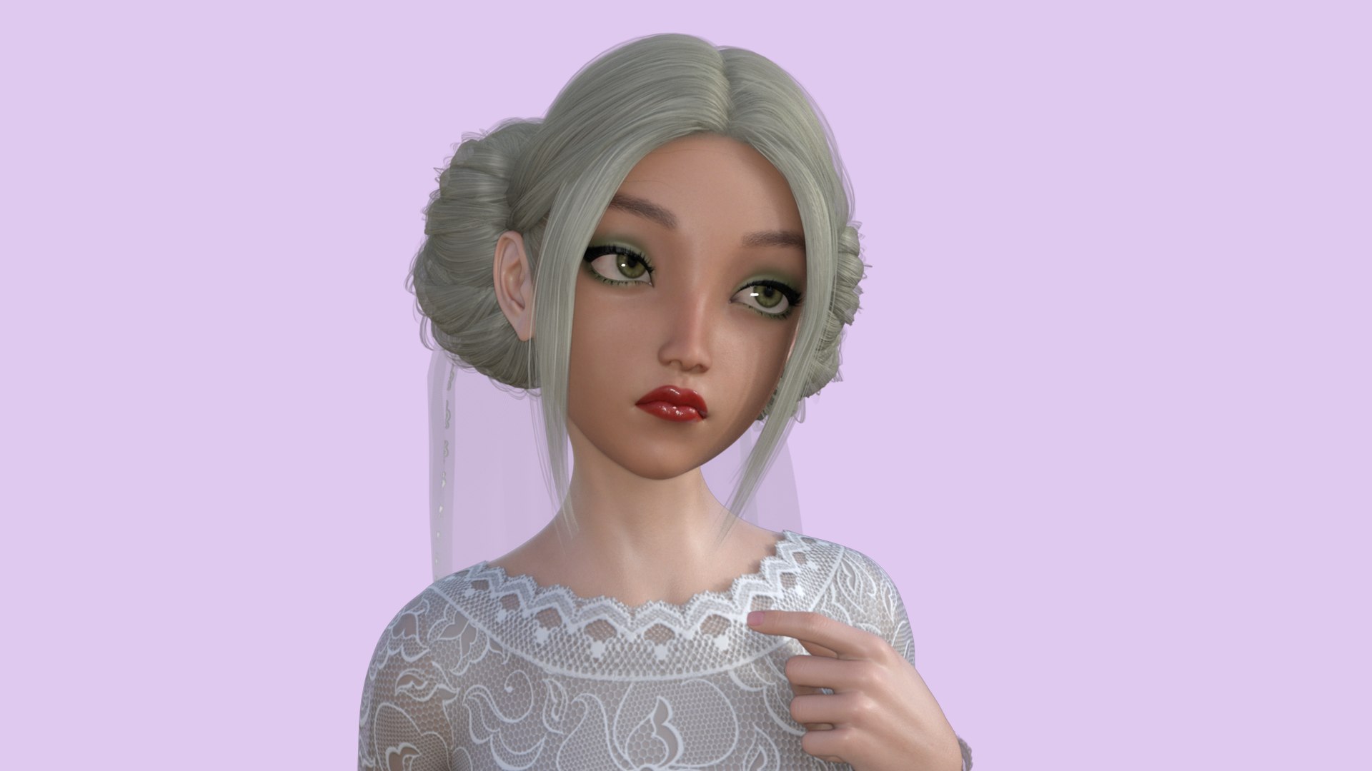 Cartoon Bride 3D model - TurboSquid 1962010