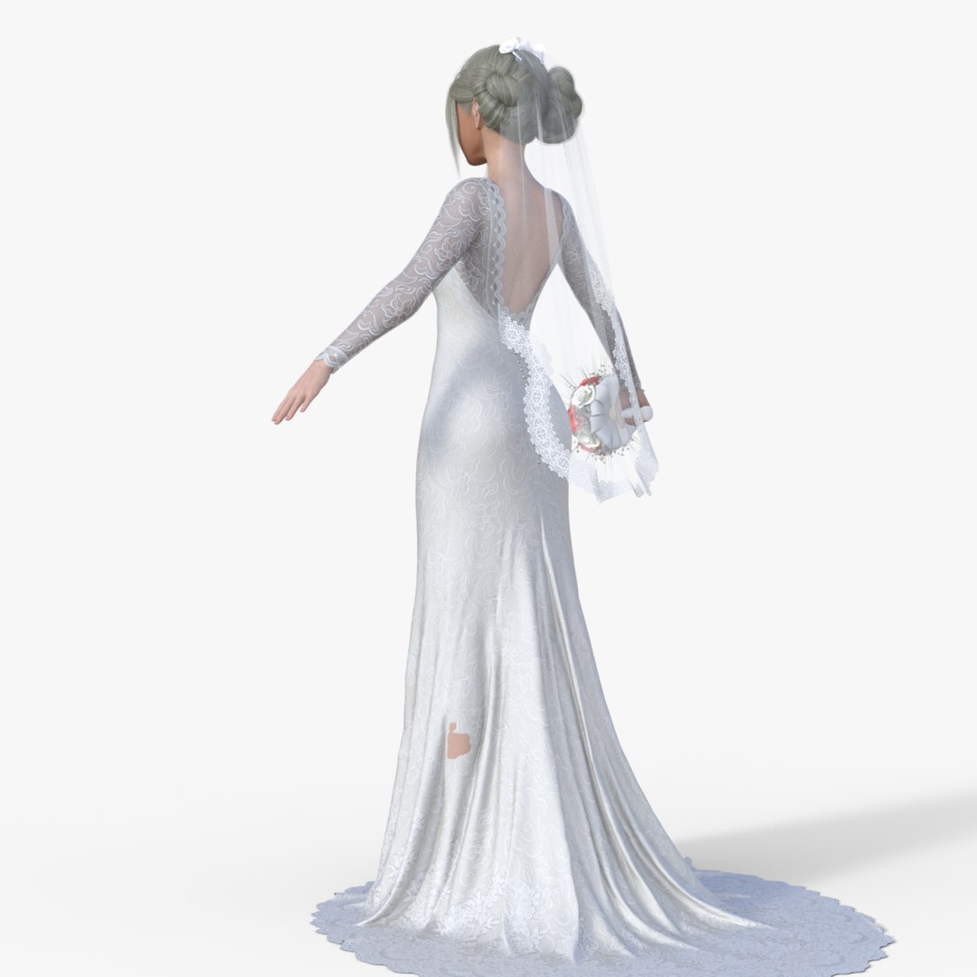 Cartoon Bride 3D model - TurboSquid 1962010